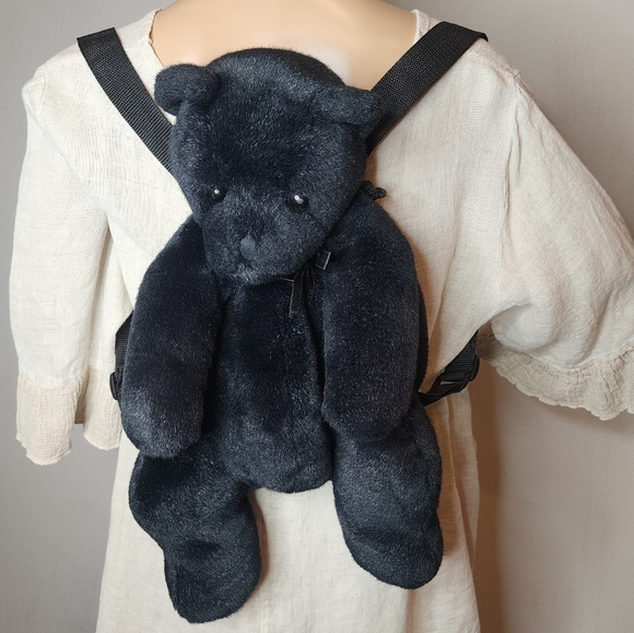 Mango | Bags | Vintage 9s Mango Enterprises Inc Black Teddy Bear ...